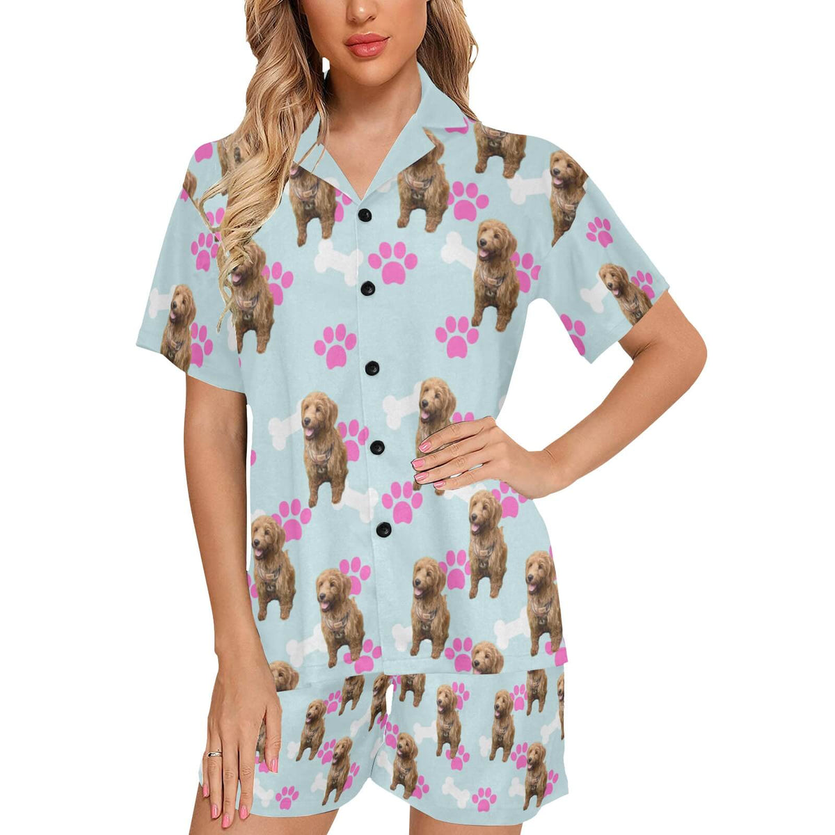 Personalised Satin Look Pyjamas - For Hoomans – Doggieo.au